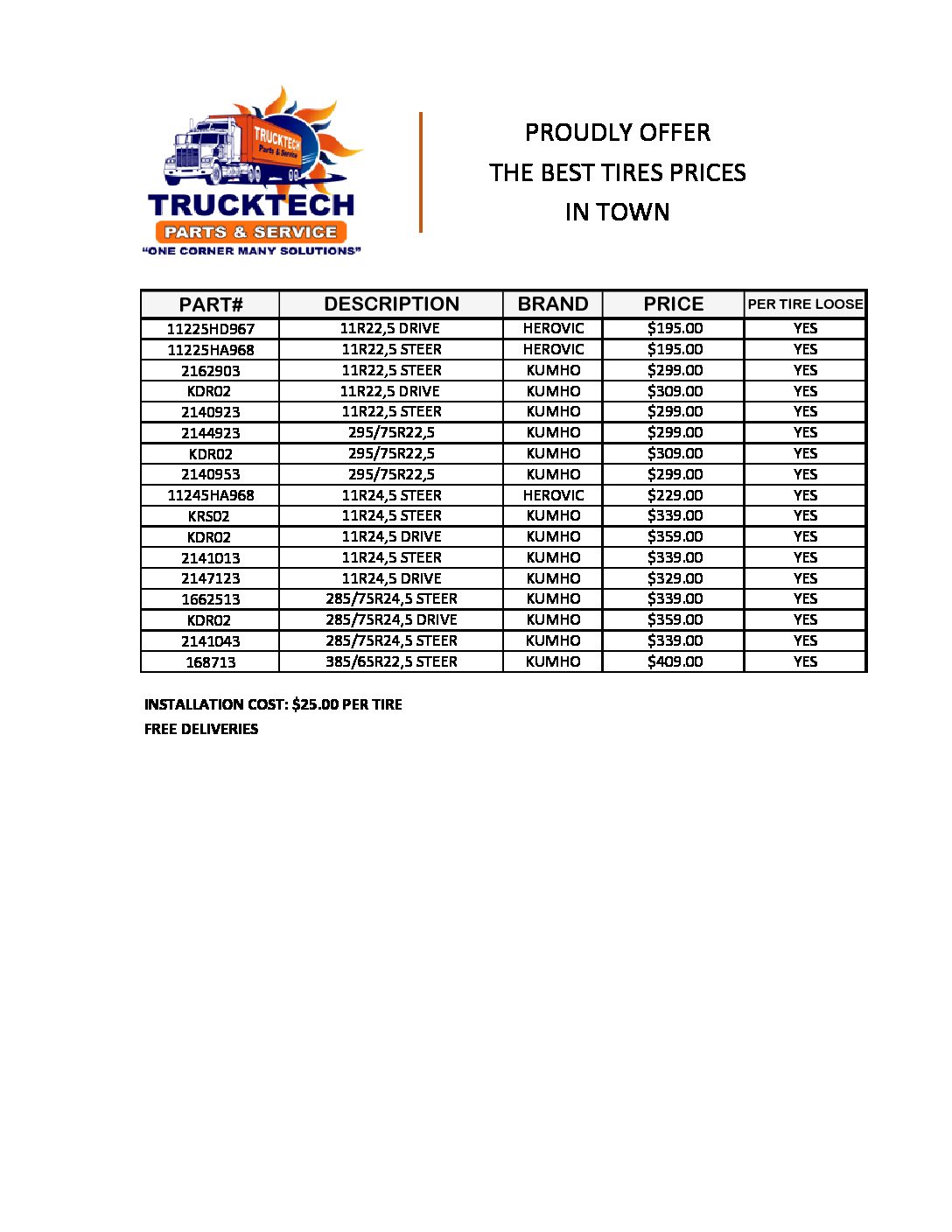 Tire Promotion Archives - Truck Tech